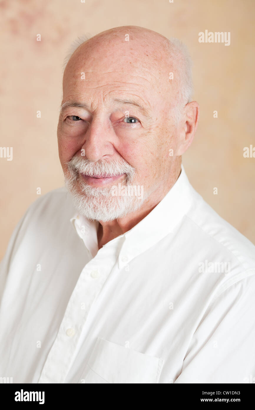 Portrait of handsome, wise looking senior man Stock Photo - Alamy