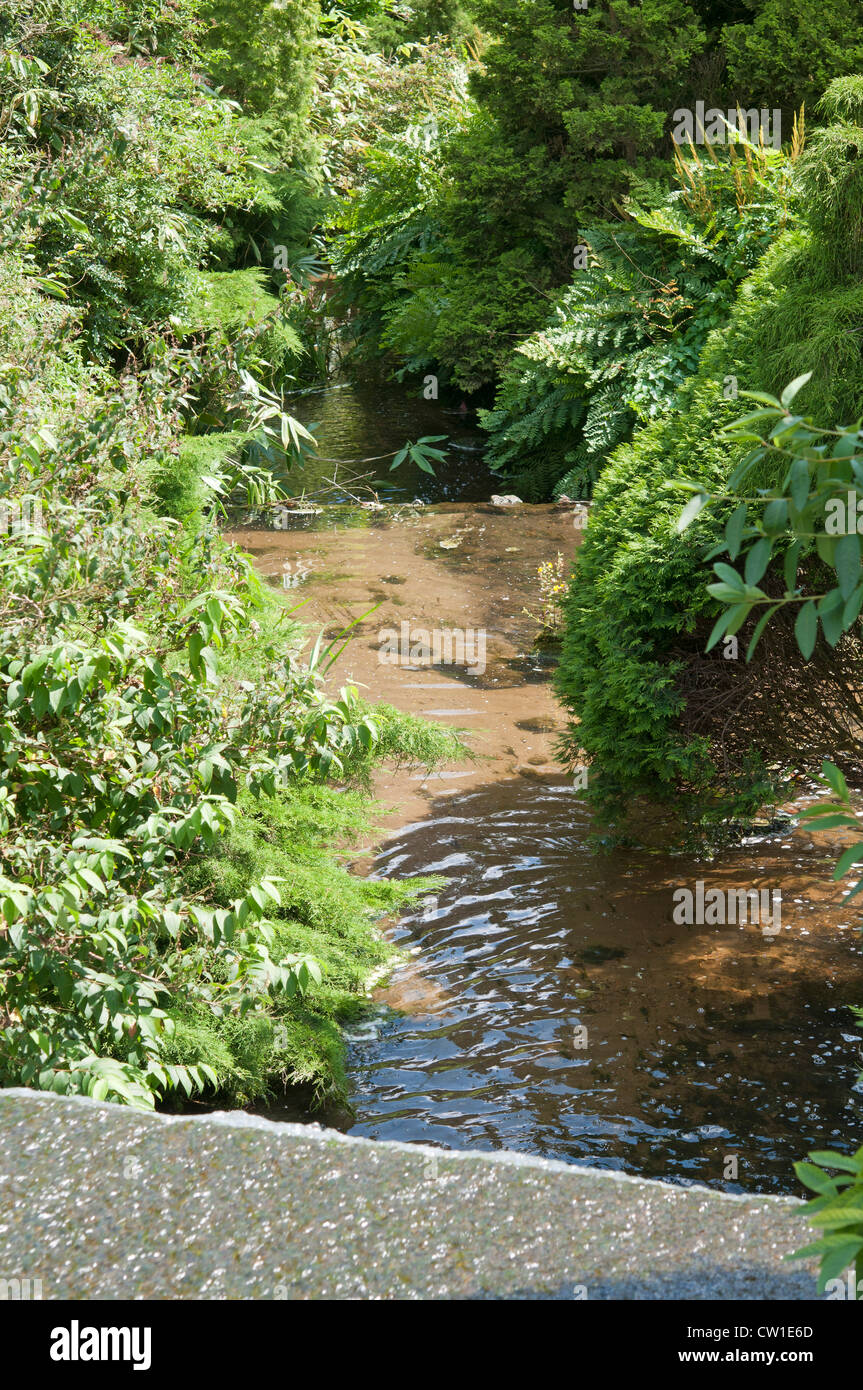 Waterfall in the grounds of Newstead Abbey, Nottingham, England, UK ...