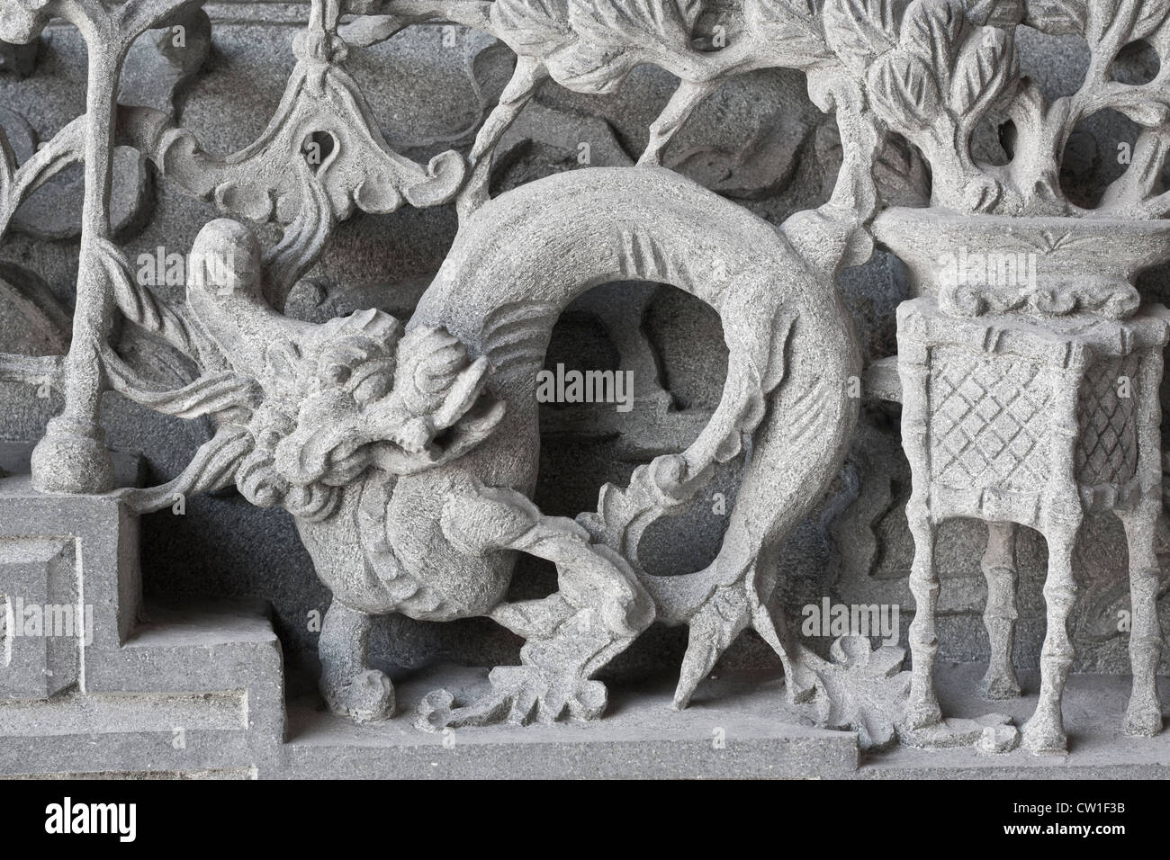 stone carving, the carving is a beautiful taiwan art style Stock Photo ...