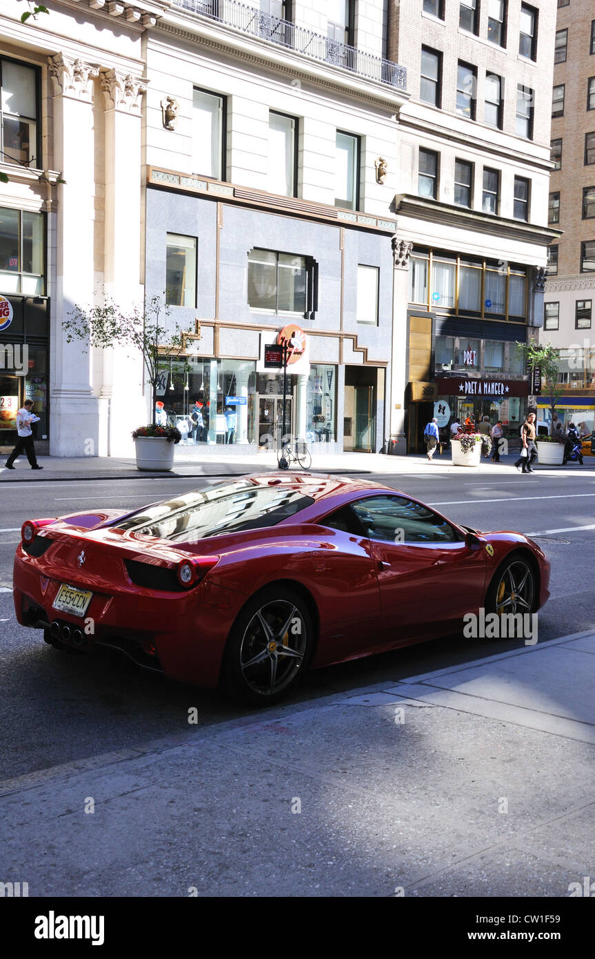 Red Ferrari, New York City, USA Stock Photo - Alamy