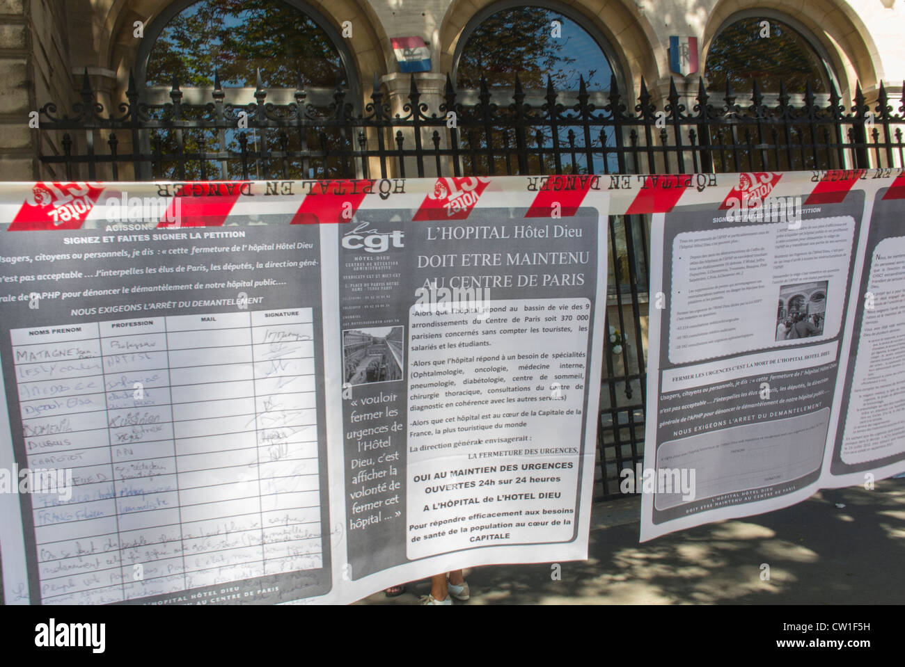Paris, France, Petition Sign Outside French Hospital, to Protest ...