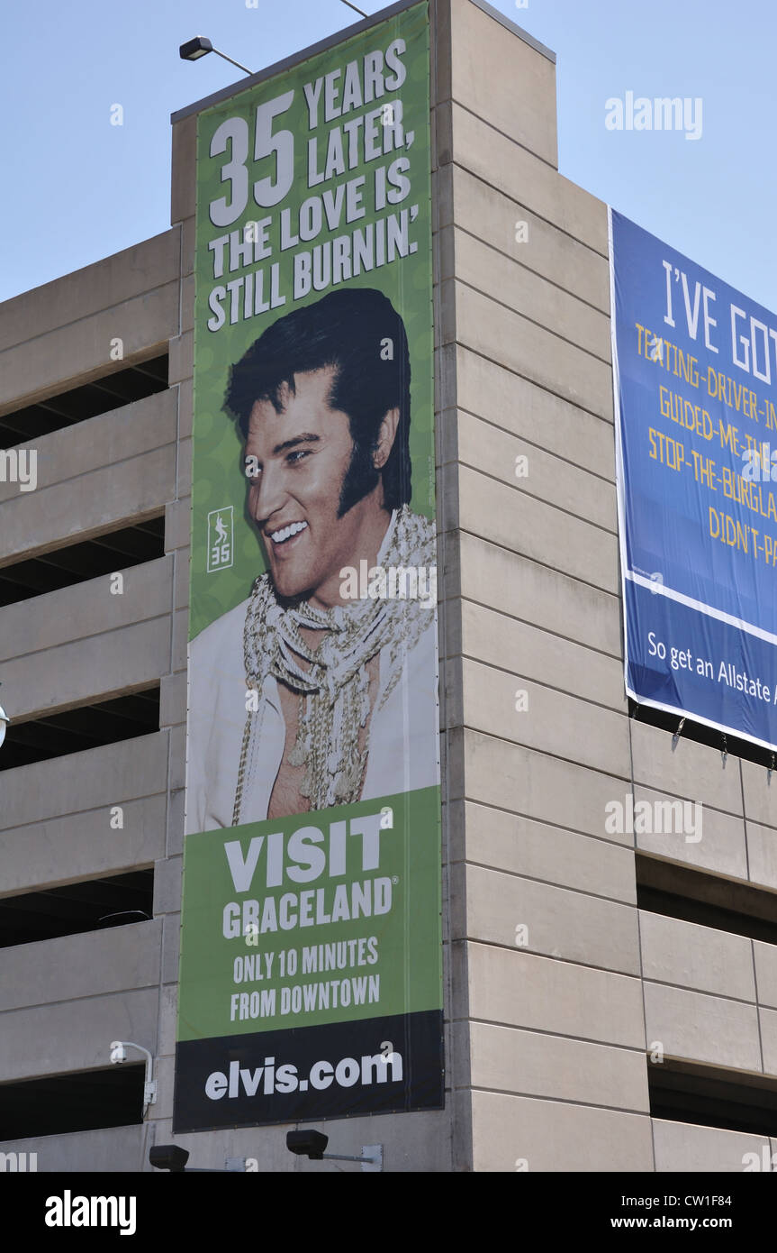 Elvis Presley billboard, Memphis, Tennessee, USA Stock Photo - Alamy