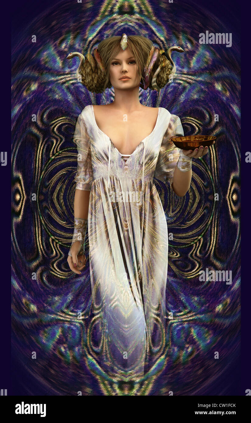 illustration of a young woman who represents the health Stock Photo - Alamy