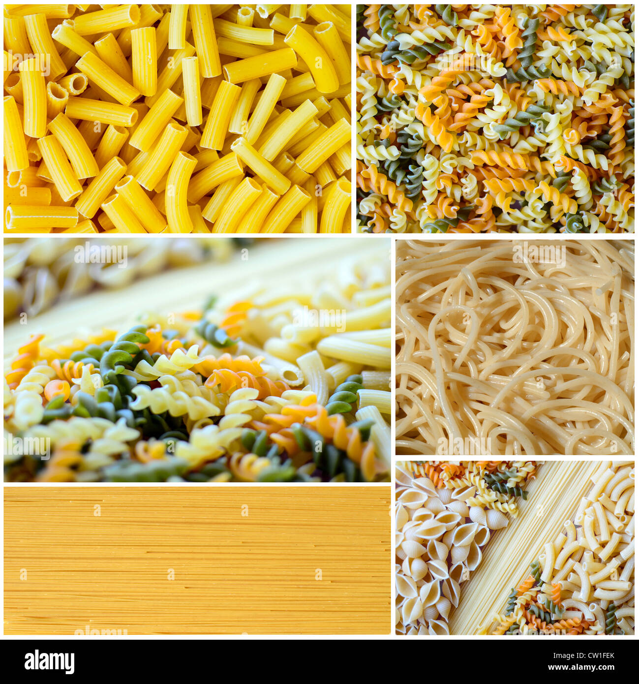 Pasta collage Stock Photo - Alamy