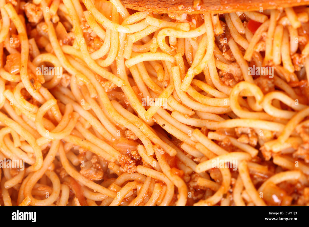 Boiling Spaghetti, frying pan, Pasta in a skillet Stock Photo - Alamy