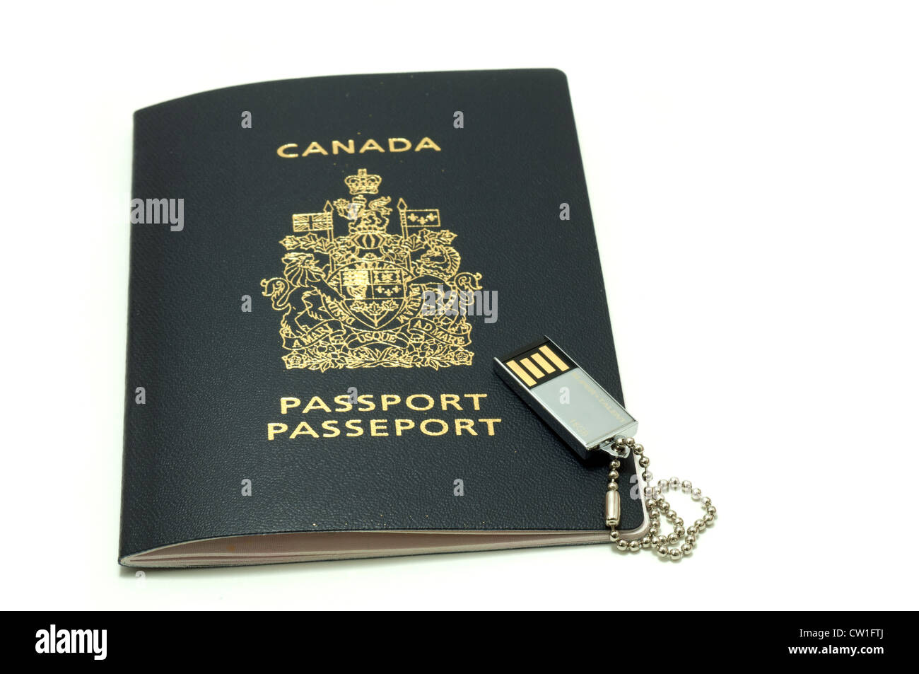 Canadian Passport and USB key Stock Photo - Alamy