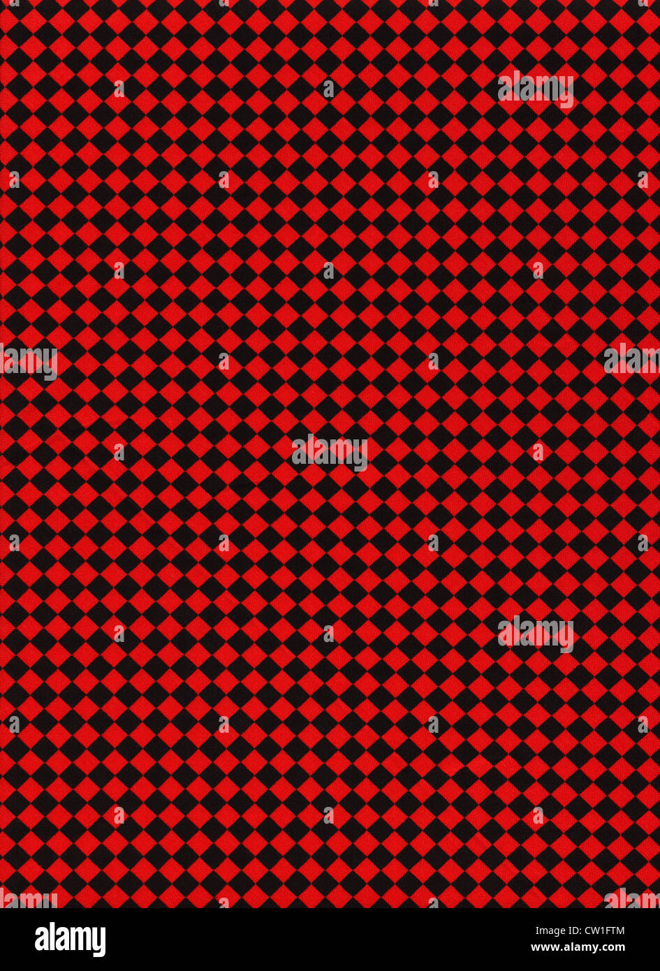 Red and black checked textile fabric background Stock Photo - Alamy