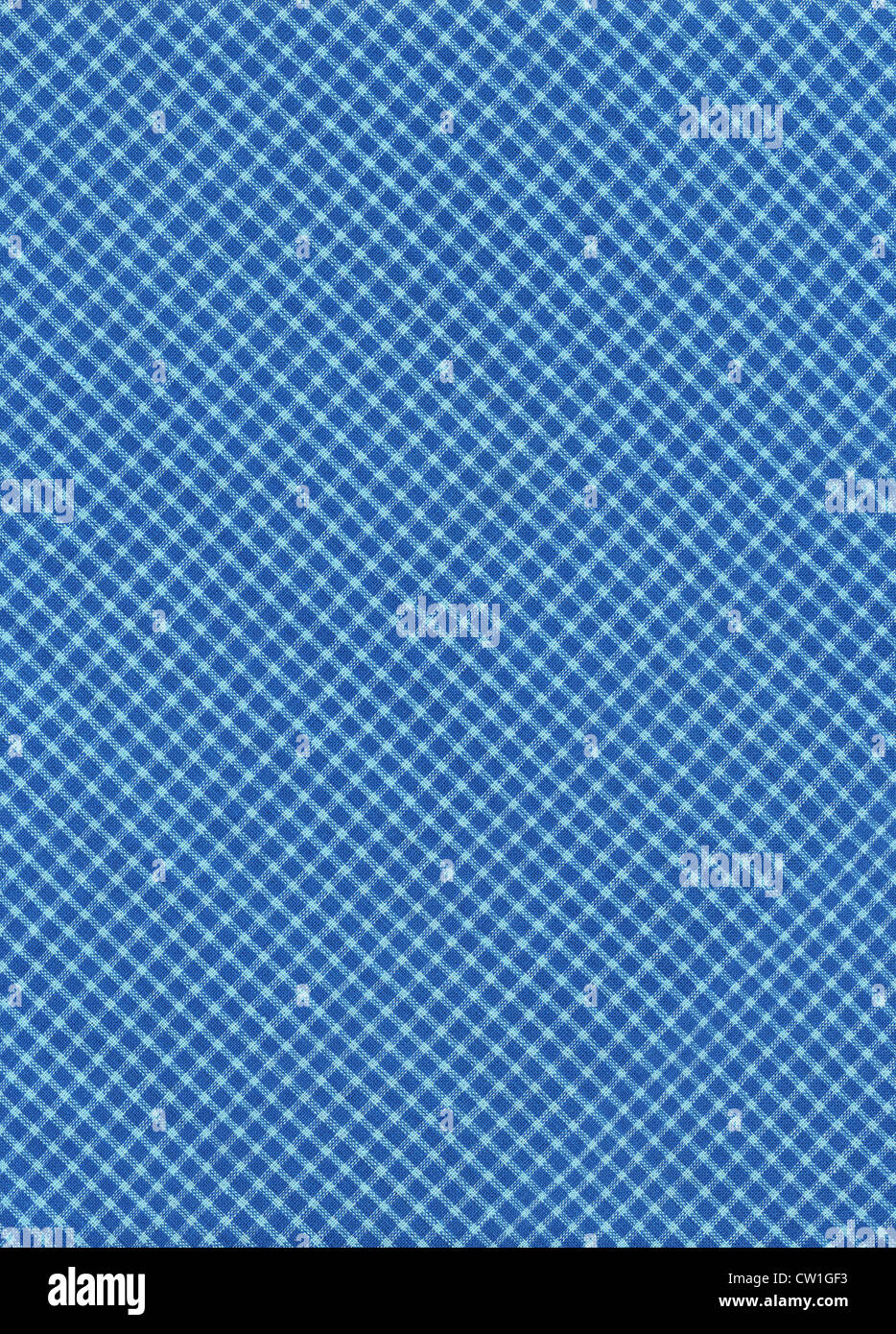 Blue diagonal plaid gingham checked fabric textile background Stock ...