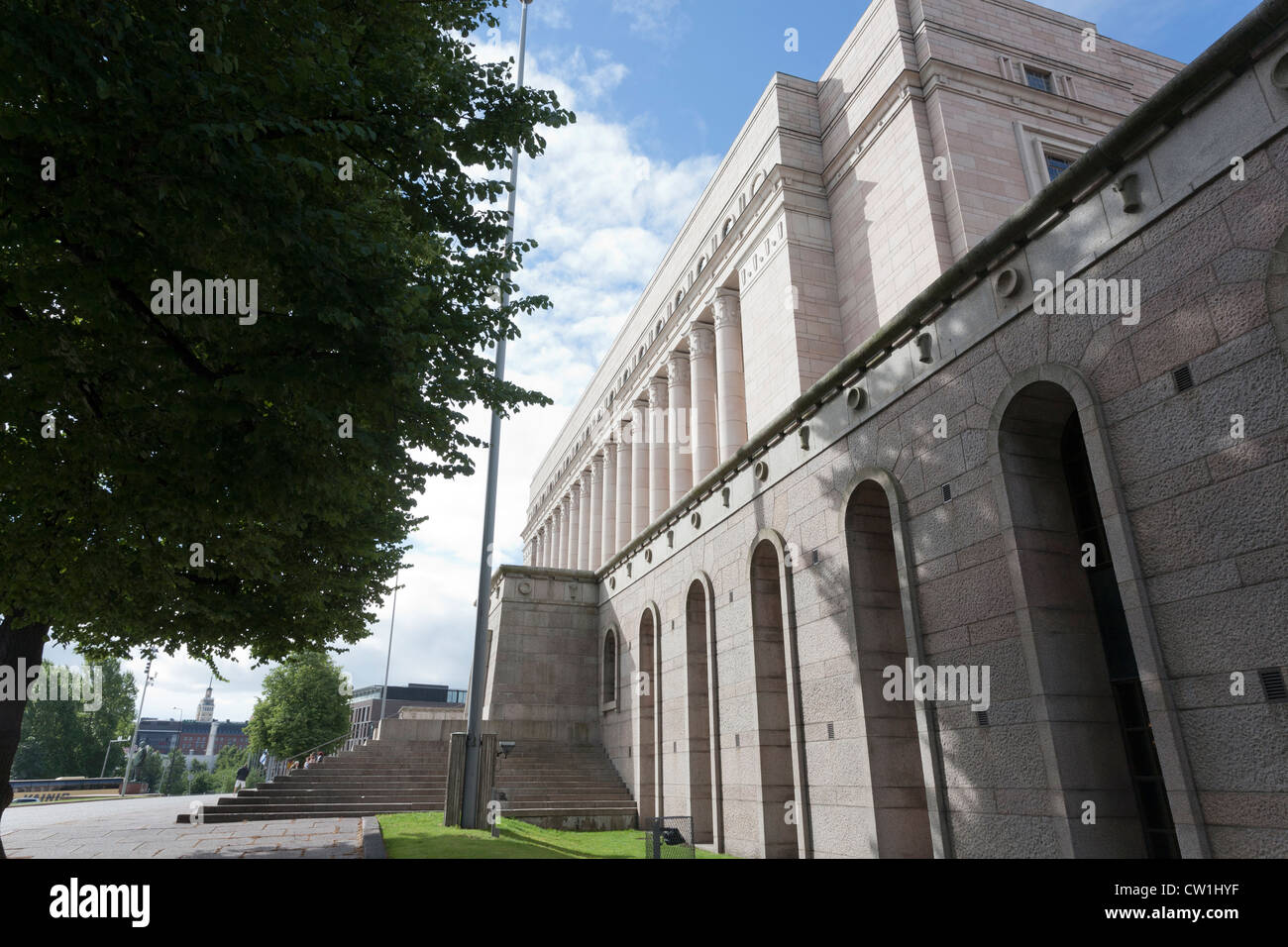 The Finnish Parliament House building in Helsinki Finland Stock Photo ...