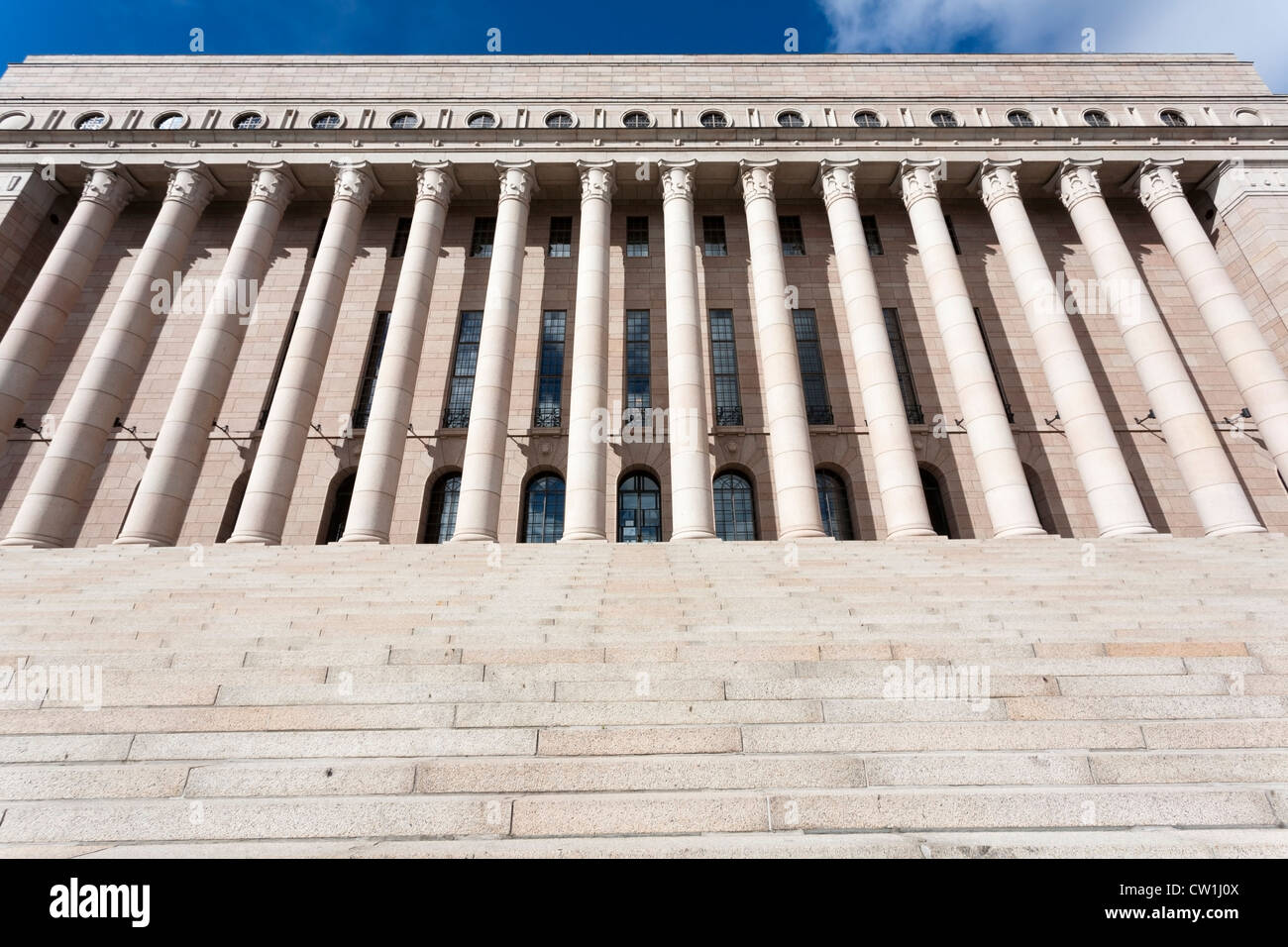 The Finnish Parliament House building in Helsinki Finland Stock Photo ...