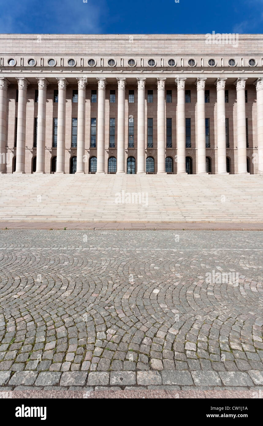The Finnish Parliament House building in Helsinki Finland Stock Photo ...