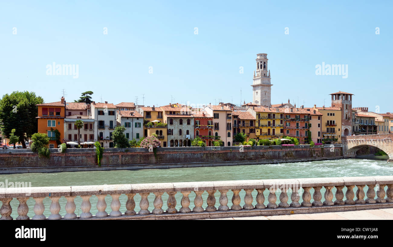Bridge over the River Adige Verona Italy Stock Photo - Alamy