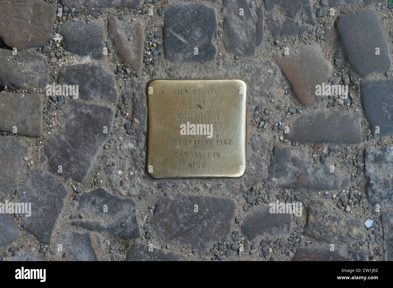The memory of the victims of Nazism. Stolperstein. Berlin. Germany ...