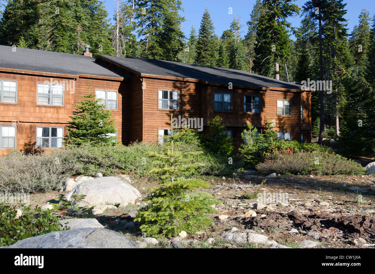 wooden house in the Sequoia National Park in California Stock Photo - Alamy