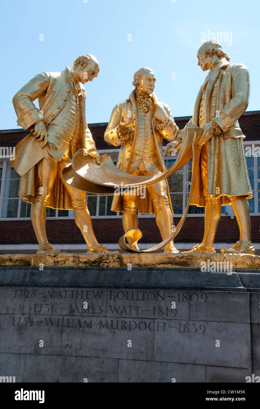 The Golden Boys Statue in Birmingham, West MIdlands UK Stock Photo - Alamy