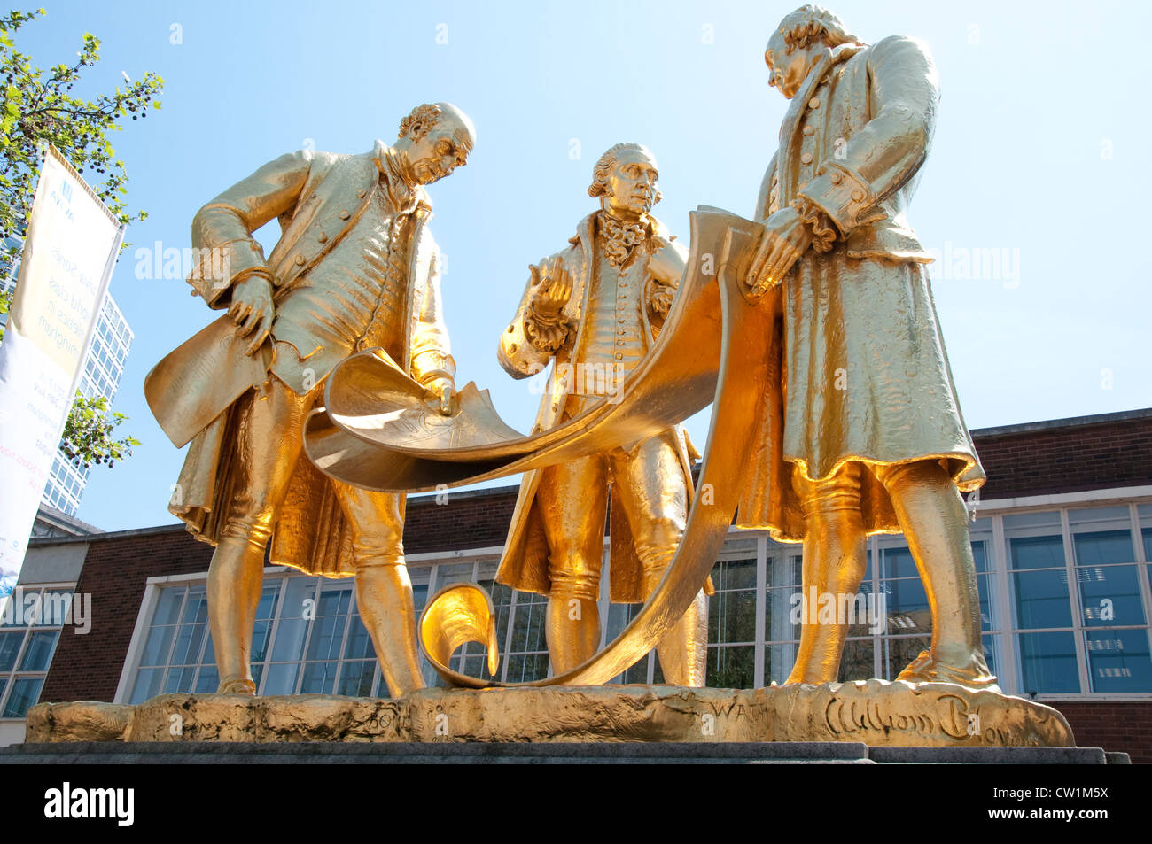 The Golden Boys Statue in Birmingham, West MIdlands UK Stock Photo - Alamy