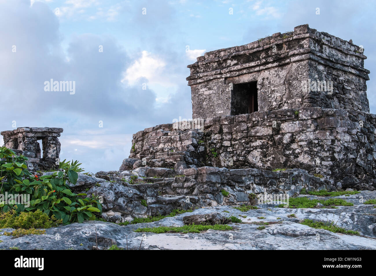 Templo del Dios Viento, Temple of the Wind, Tulum Maya archaeological ...