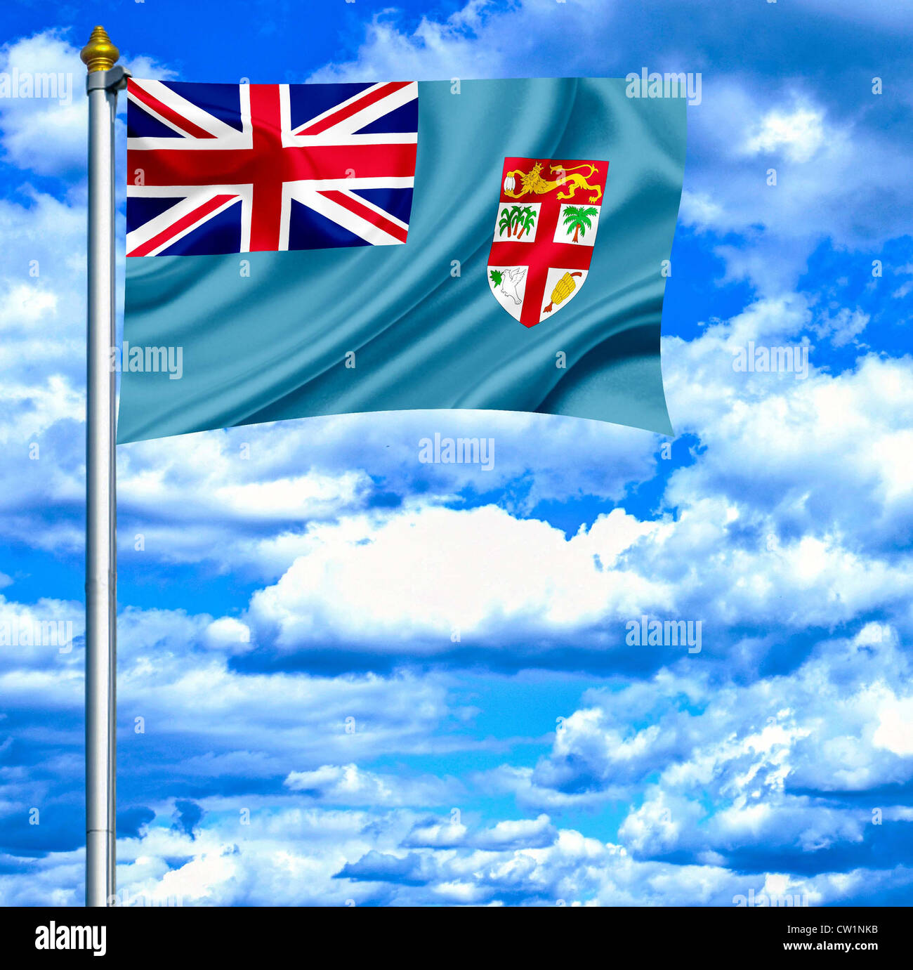Fiji flag wave hi-res stock photography and images - Alamy