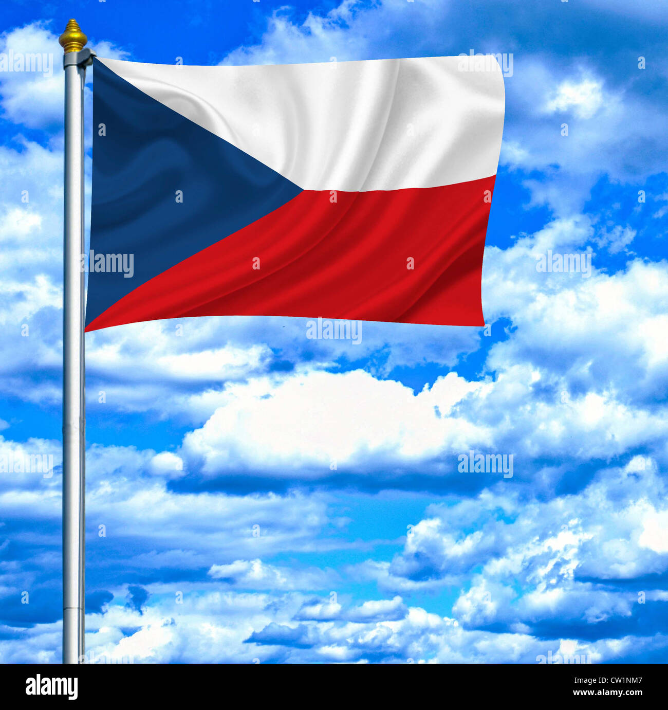 Czech flag waving against hi-res stock photography and images - Alamy