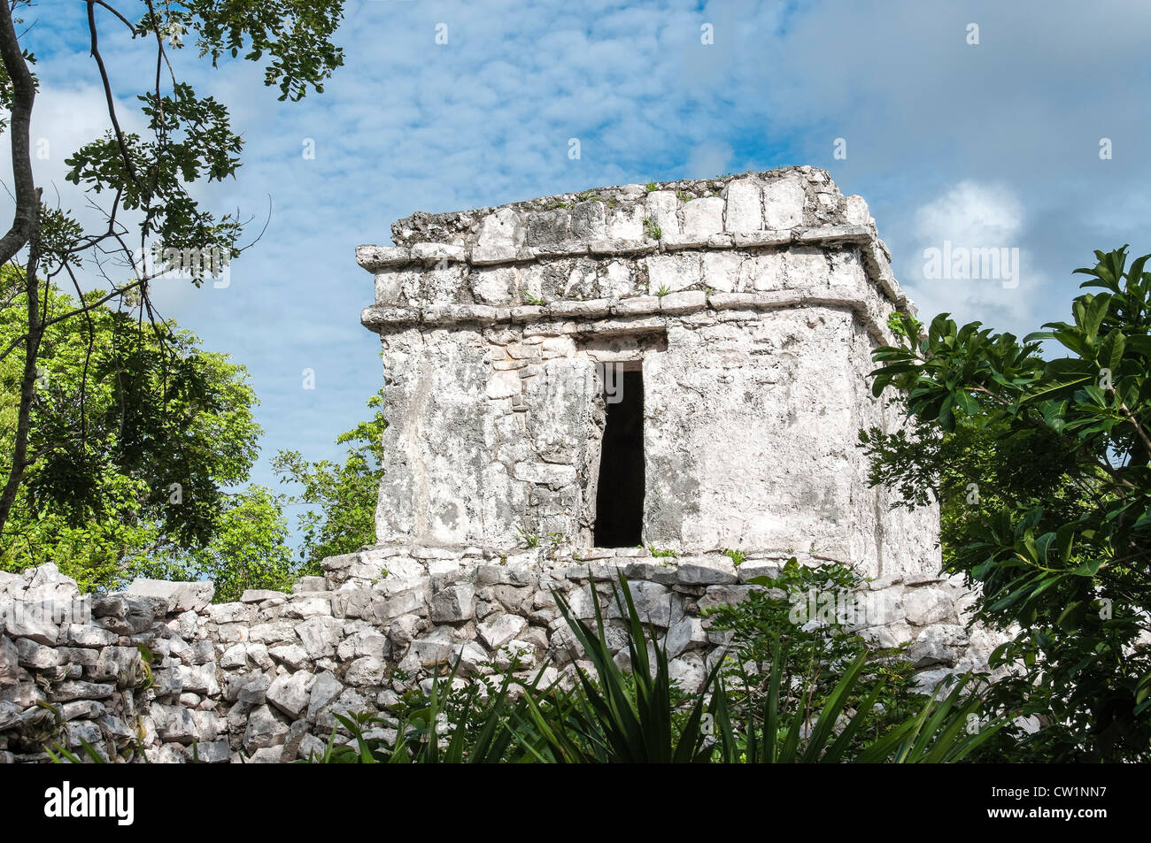 Temple, Tulum Maya archaeological site, Tulum, Riviera Maya, Quintana ...