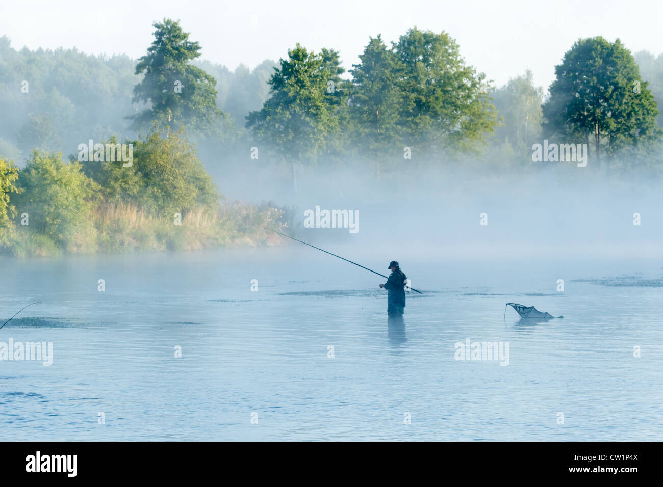 fishing, fishing in a lake, nature series Stock Photo - Alamy