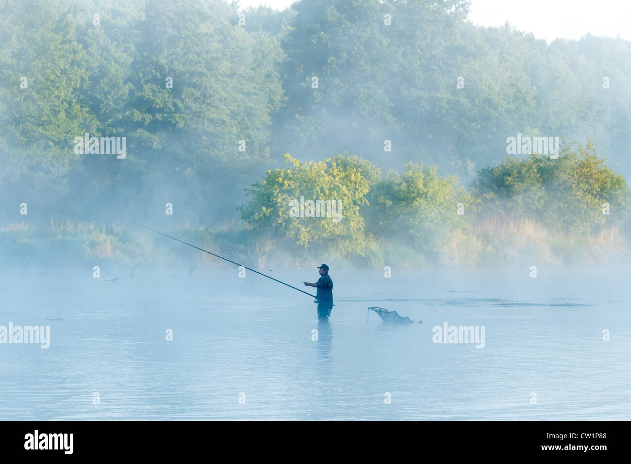 fishing, fishing in a lake, nature series Stock Photo - Alamy