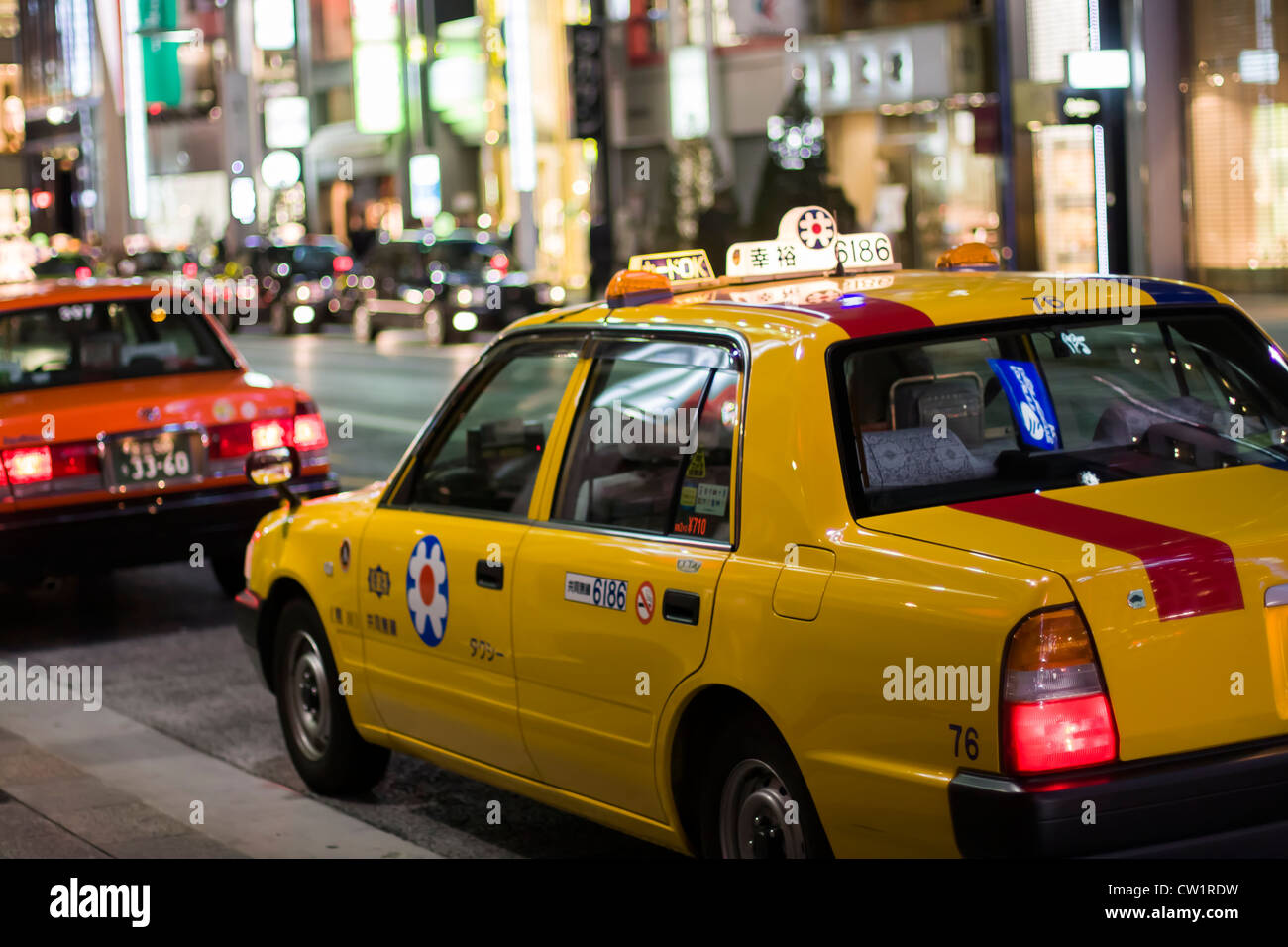 Taxi's in Tokyo, Japan Stock Photo - Alamy