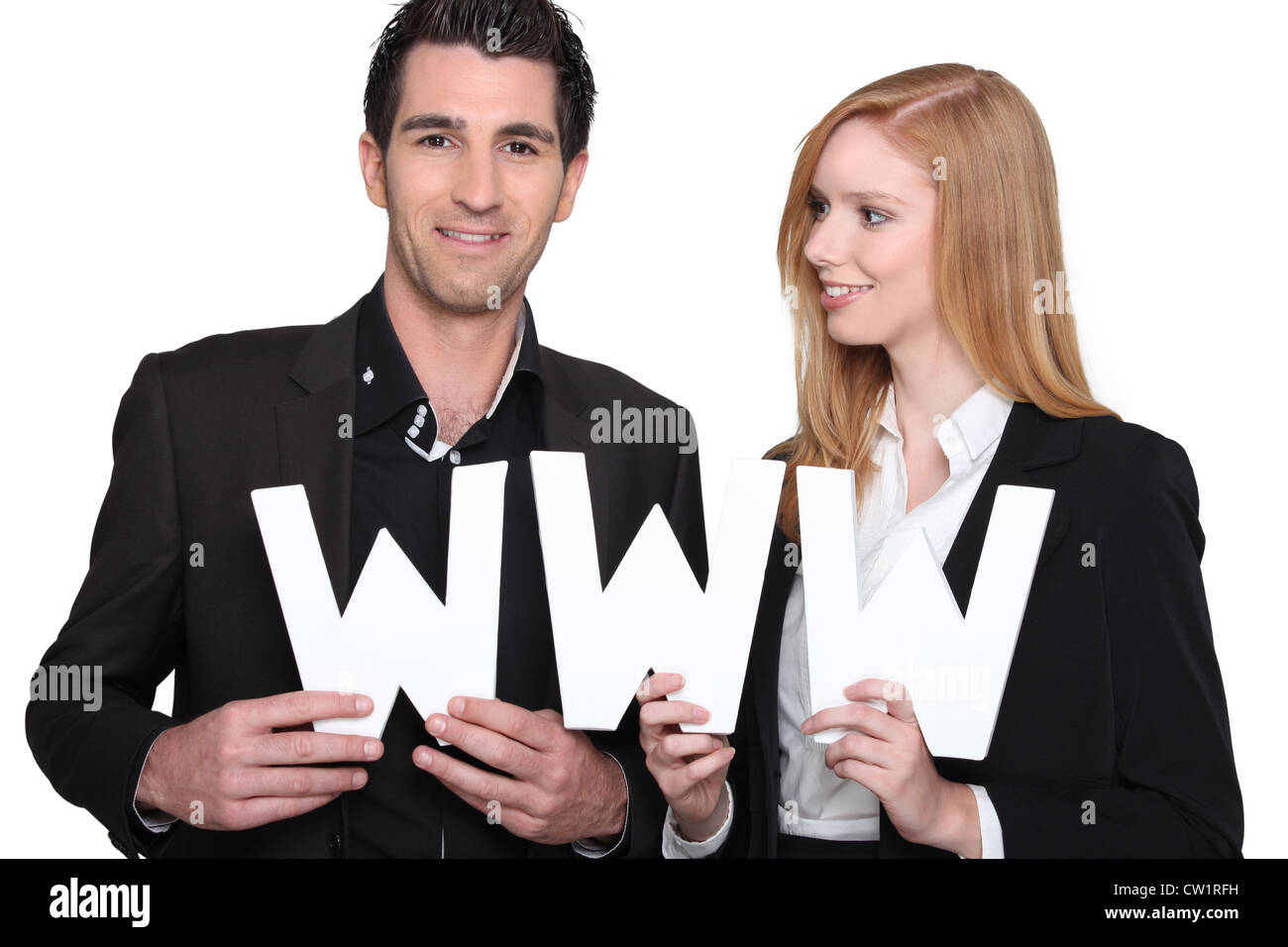 couple of internet users Stock Photo - Alamy