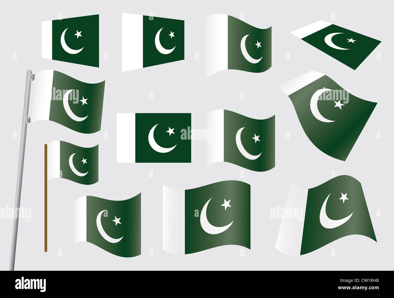 Pakistan flag flying hi-res stock photography and images - Alamy