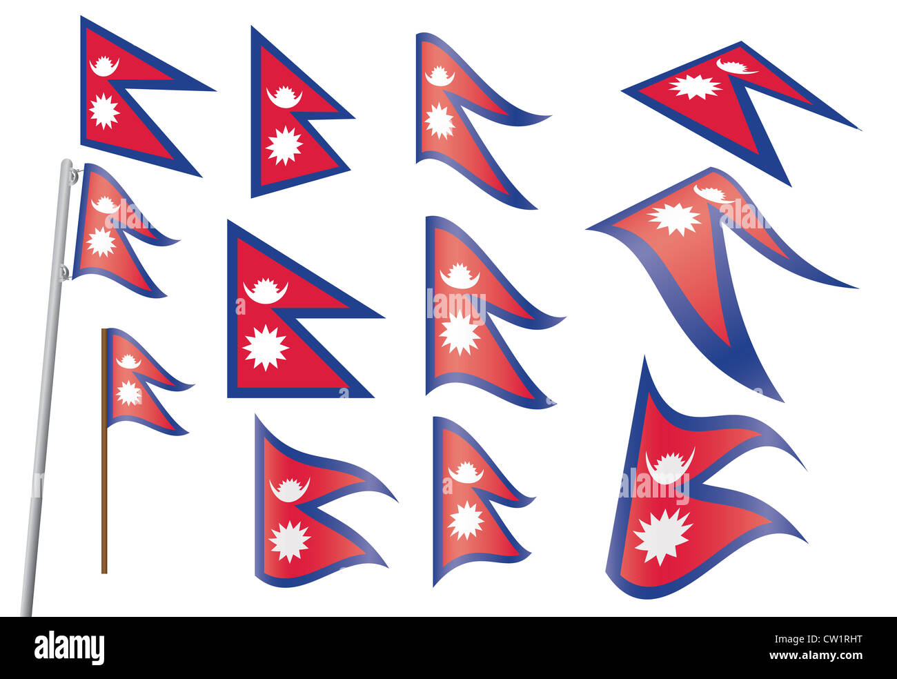 Nepali flag Cut Out Stock Images & Pictures - Alamy
