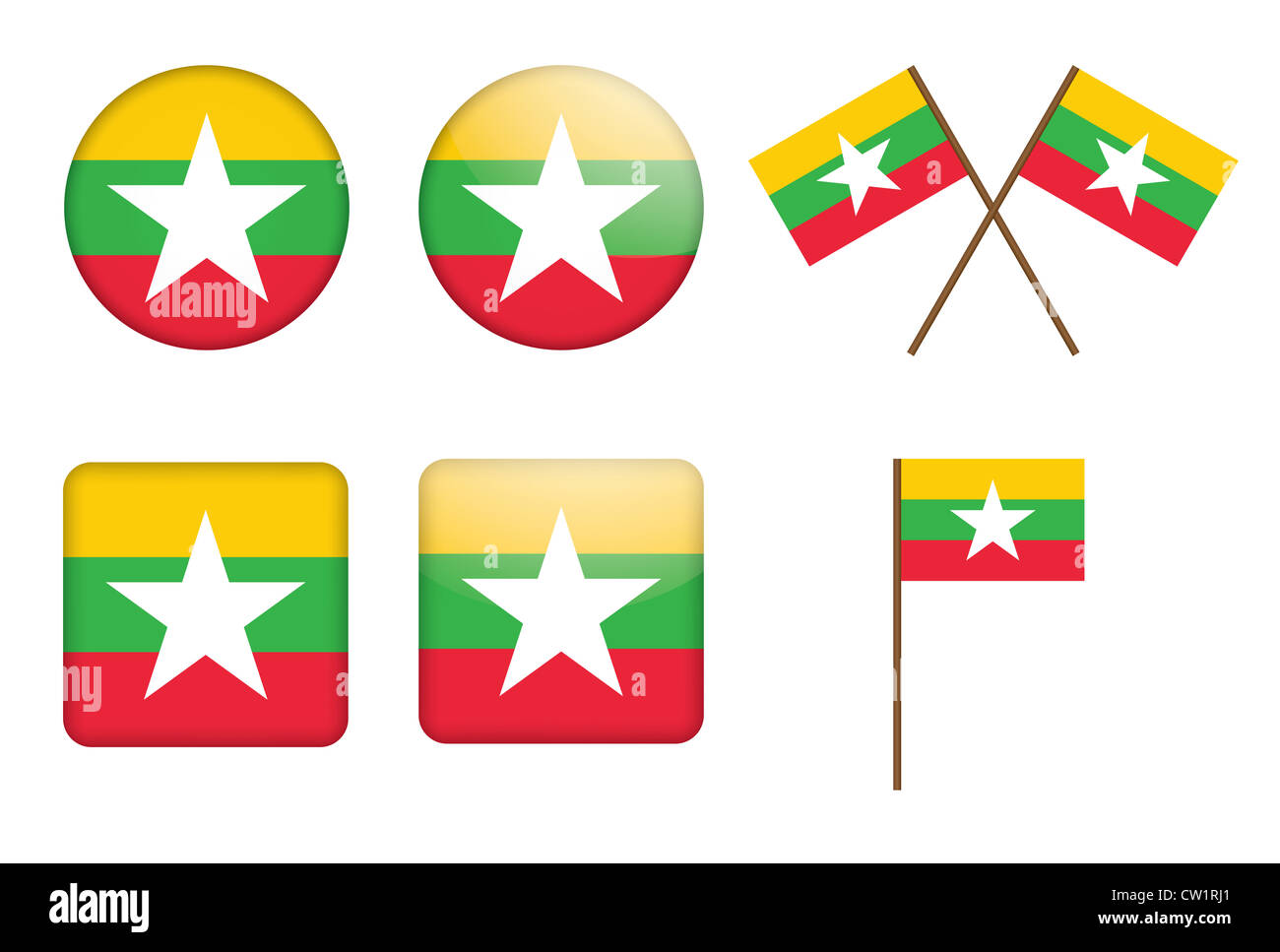 Burma flag hi-res stock photography and images - Alamy