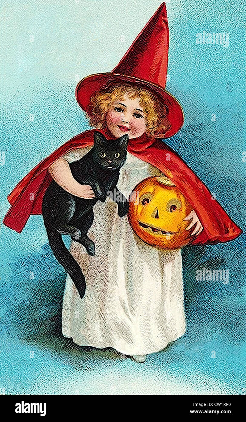 Child with a red cape and hat Stock Photo - Alamy