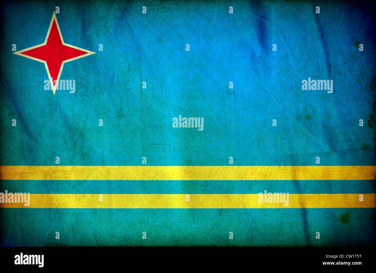 Aruba red star flag hi-res stock photography and images - Alamy