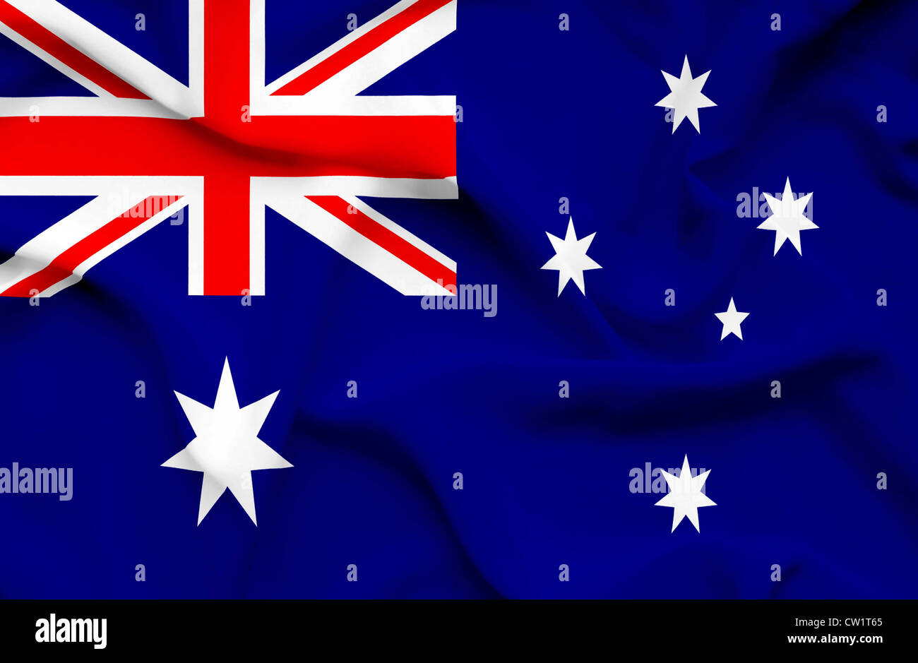 Australia waving flag Stock Photo - Alamy