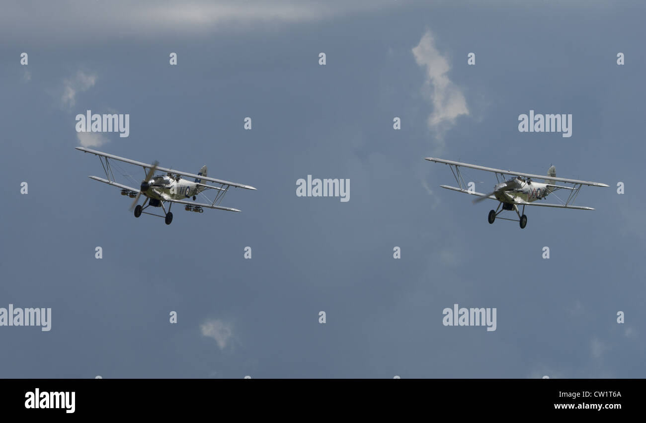 Hawker Hind and Gloster Gladiator Stock Photo - Alamy