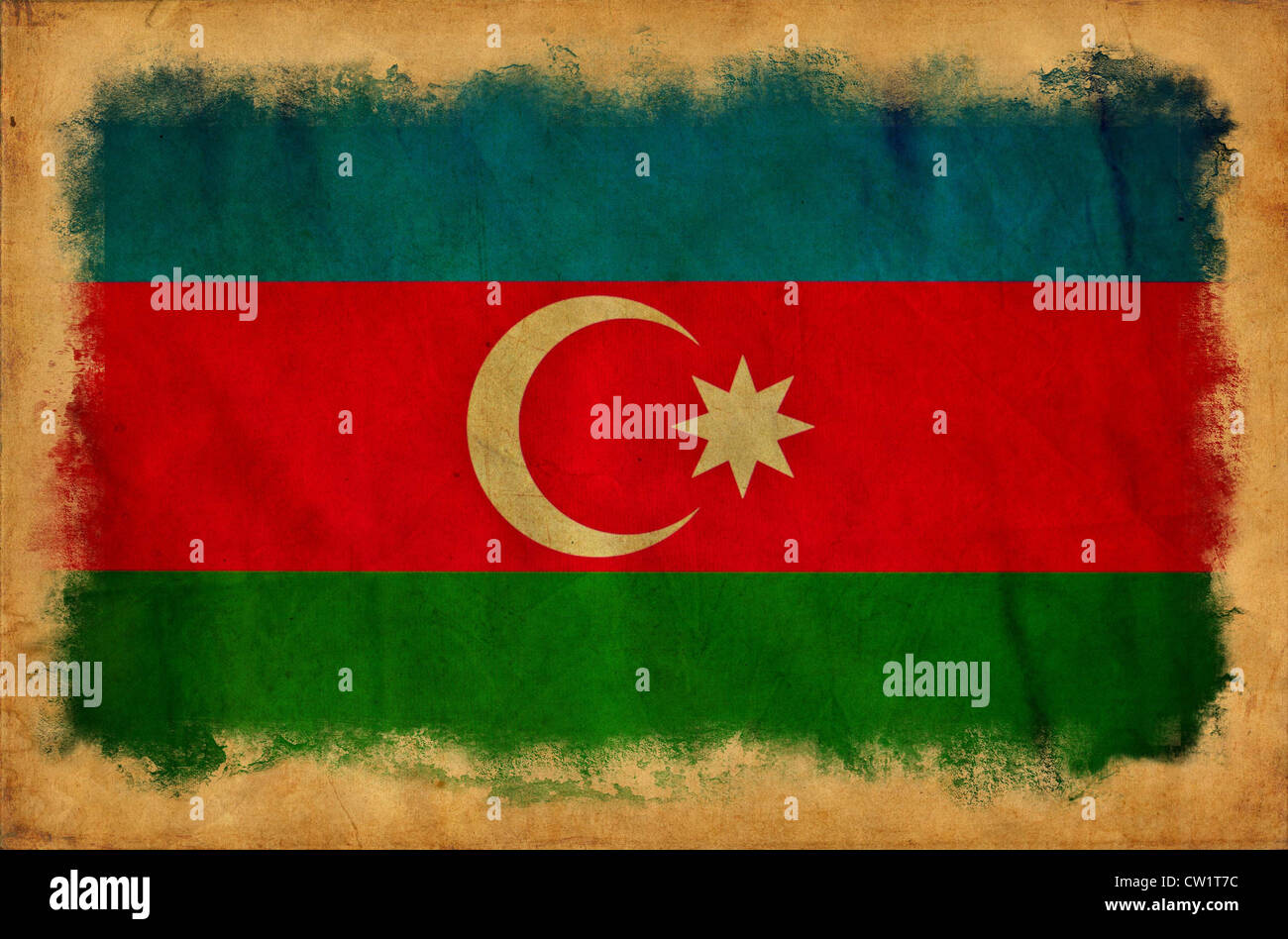 Azerbaijan grunge flag Stock Photo - Alamy