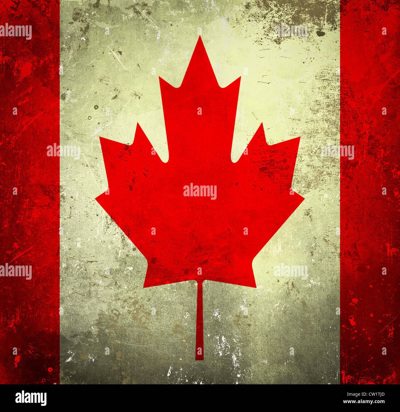 Grunge flag of Canada Stock Photo - Alamy