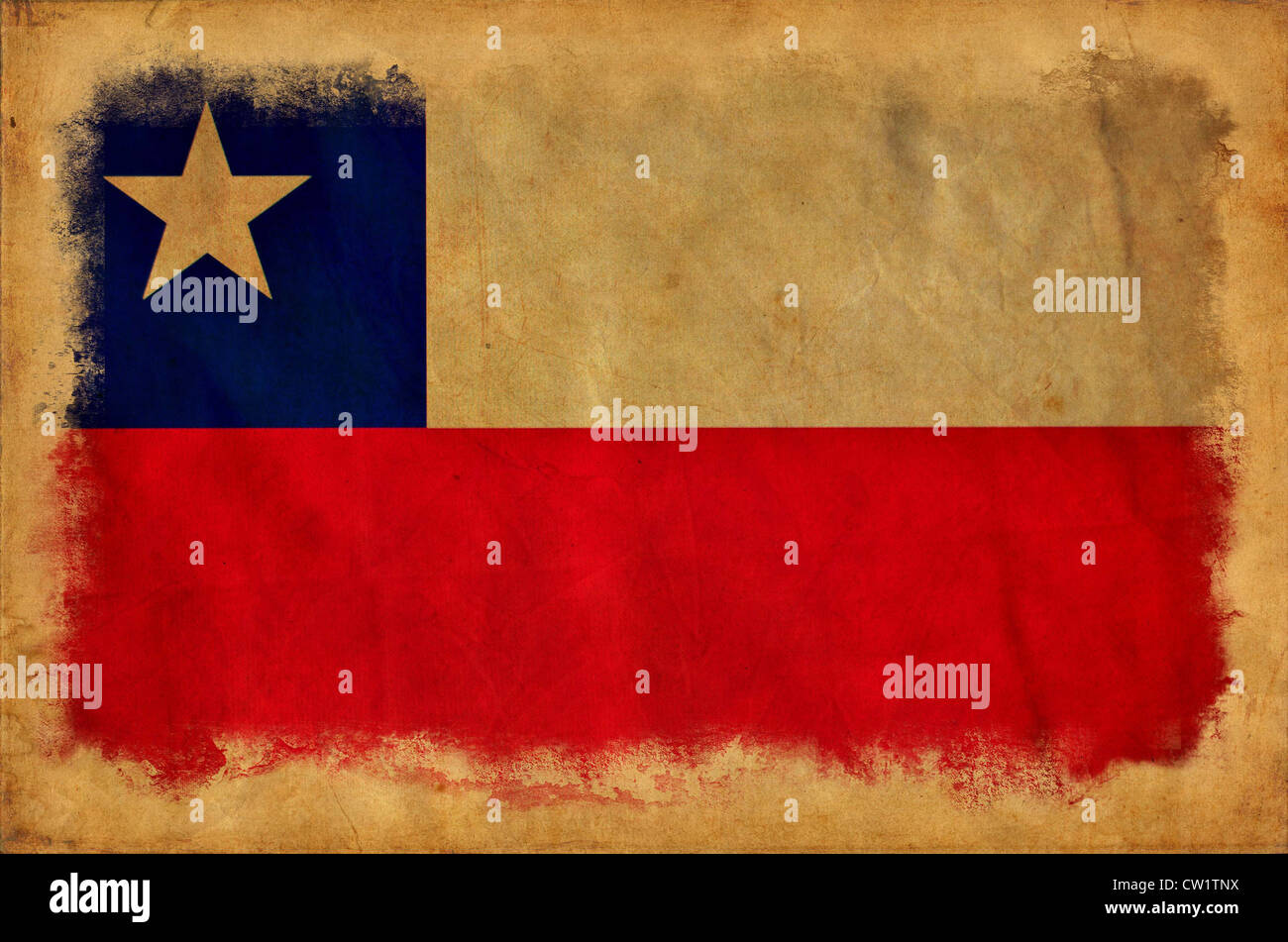 Artistic chile flag design hi-res stock photography and images - Alamy
