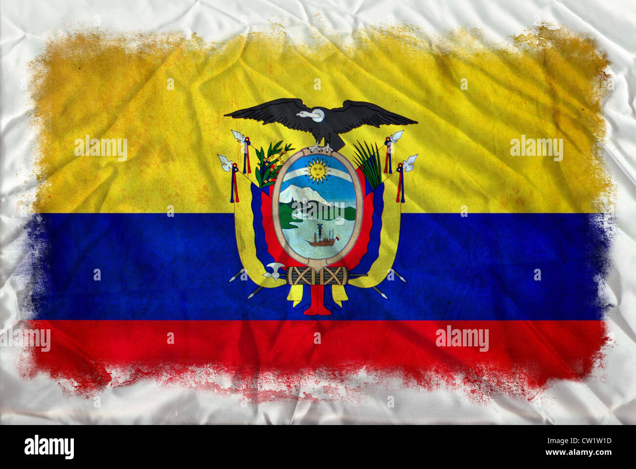 Bandera Grunge De Ecuador