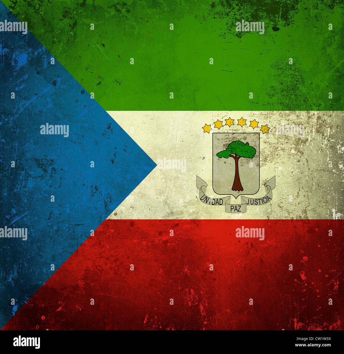 Grunge flag of Equatorial Guinea Stock Photo - Alamy