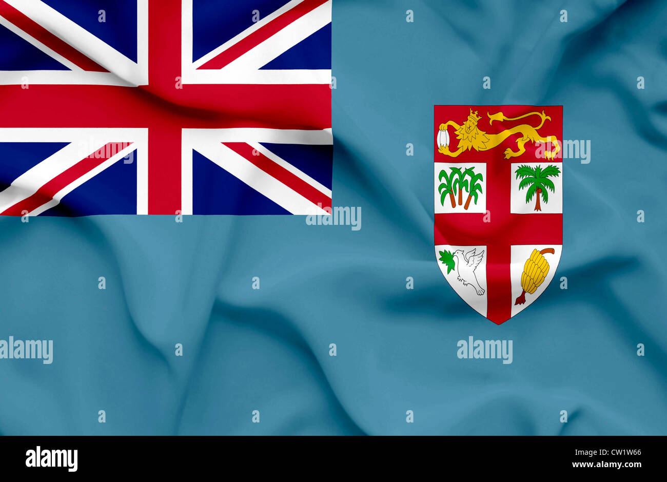 Fiji waving flag Stock Photo - Alamy