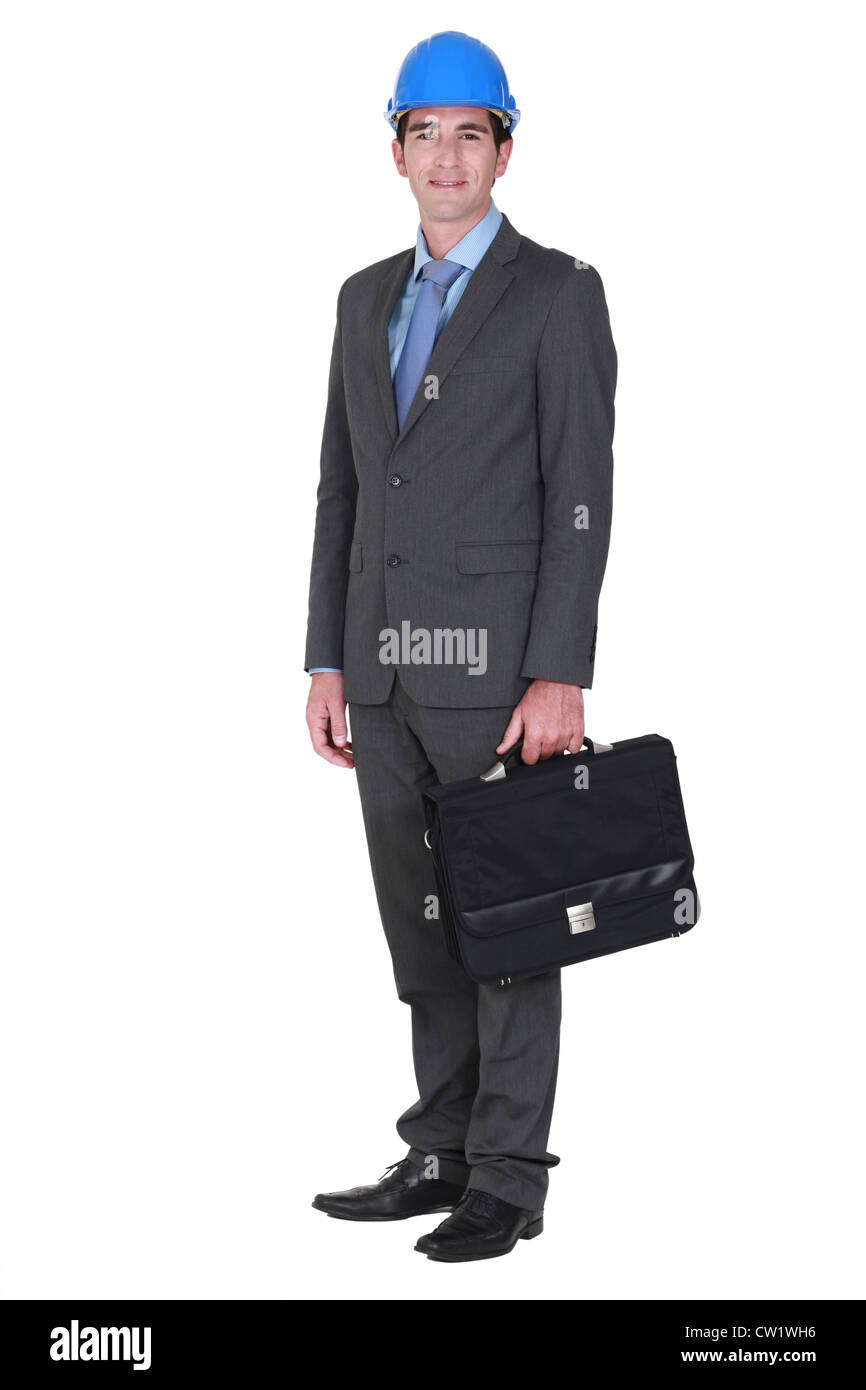Architect with briefcase Stock Photo - Alamy