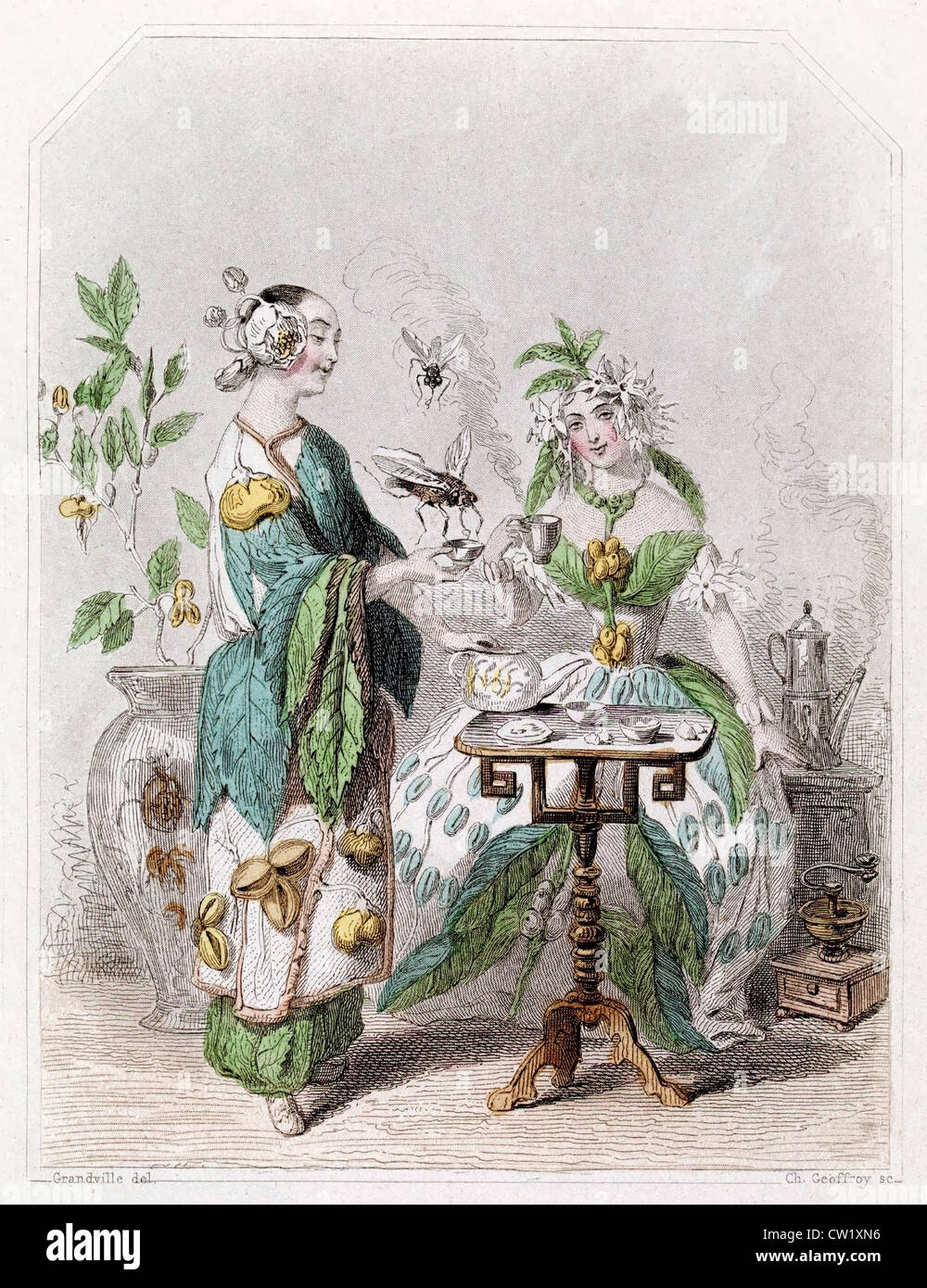 Victorian woman tea hi-res stock photography and images - Alamy