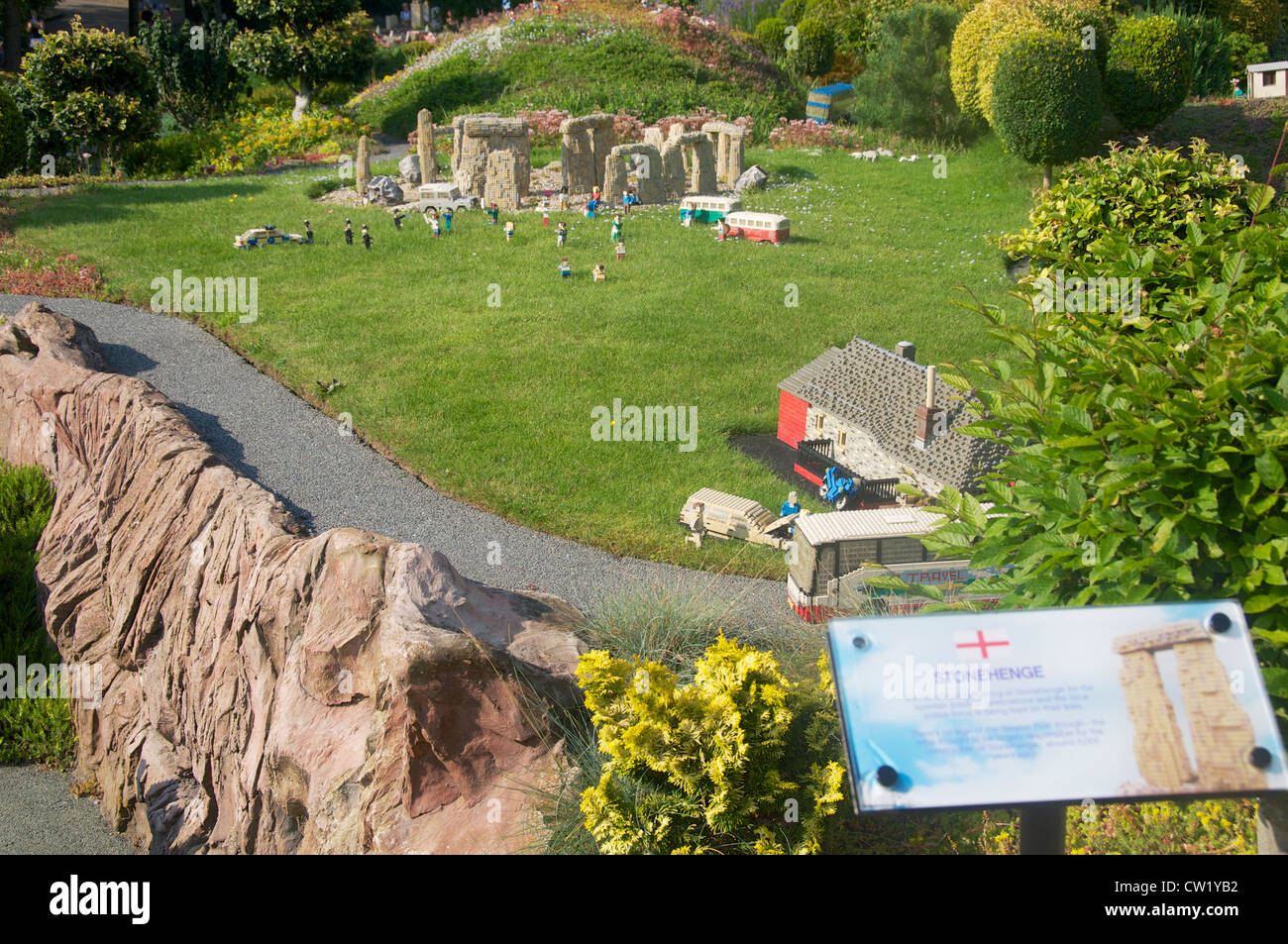 Giant Lego model of Stone Henge at Legoland, Windsor, England Stock ...