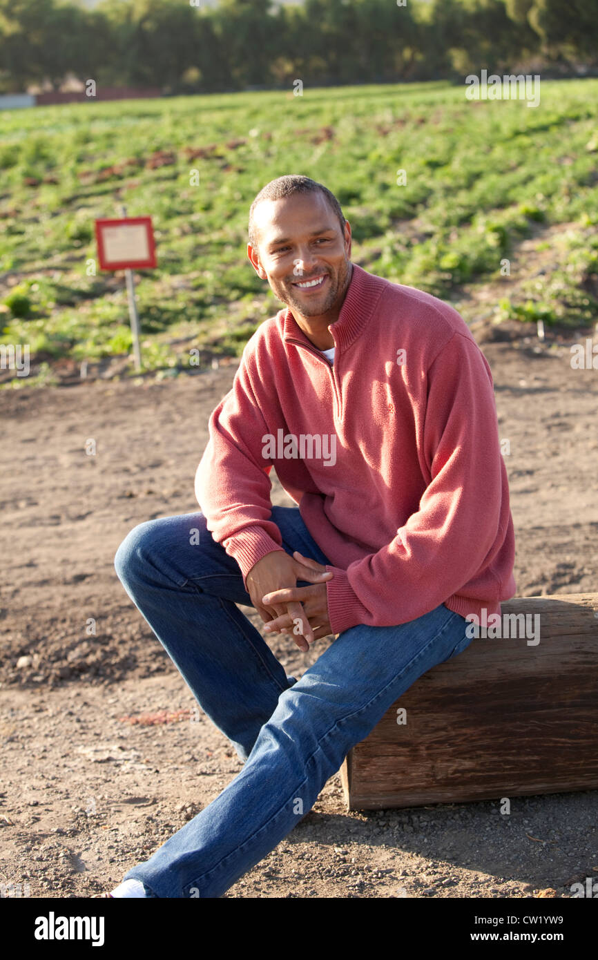 man on his farm Stock Photo - Alamy