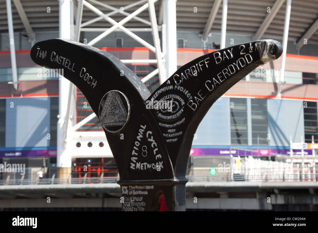Direction sign stadium hi-res stock photography and images - Alamy