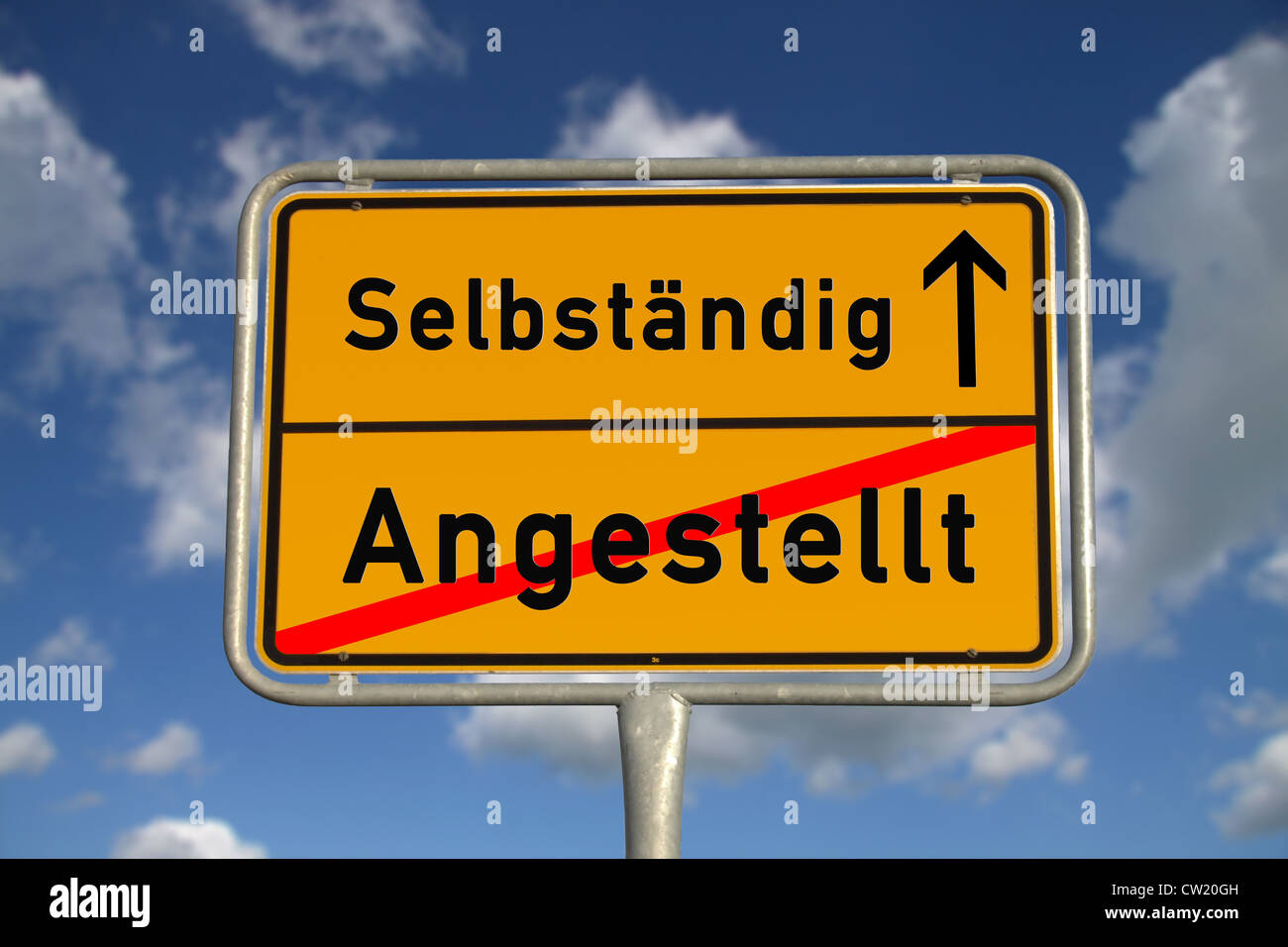 Self employed road sign hi-res stock photography and images - Alamy