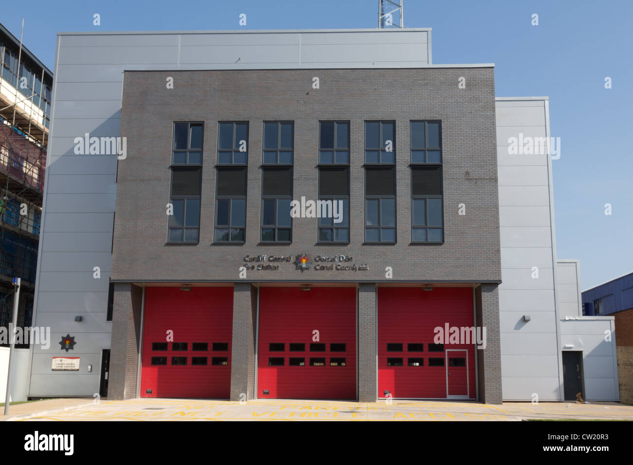 Cardiff central fire station Stock Photo - Alamy