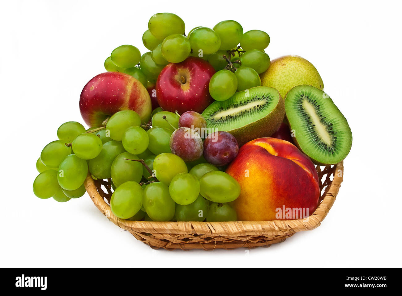 Group of fruits isolated over white Stock Photo - Alamy