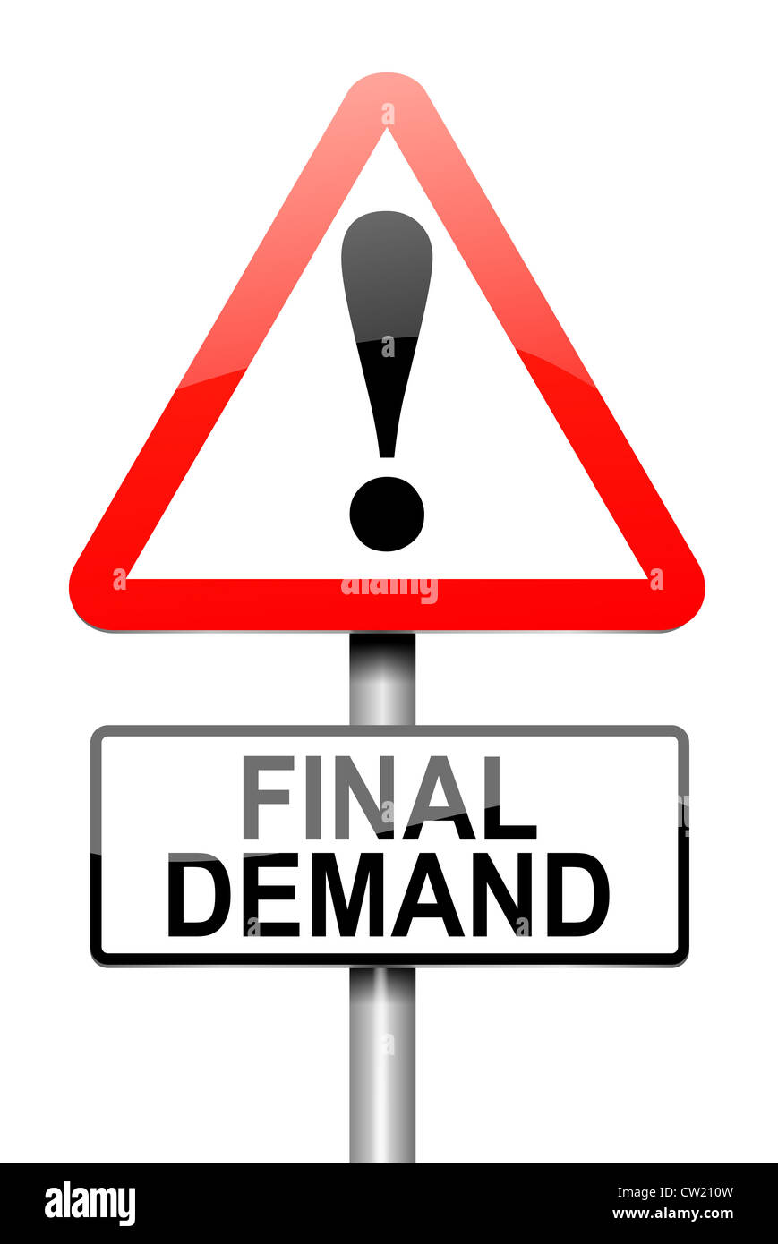 Red demand bills hi-res stock photography and images - Alamy